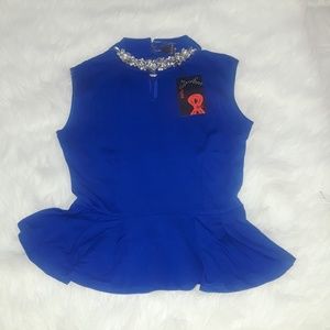 Matilda by true love | Tops | Matilda Royal Blue Crystal Embellished ...